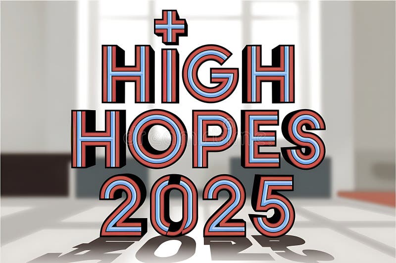 High Hopes Two Thousand Twenty Five Stock Illustration - Illustration ...