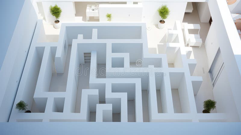 High house maze stock illustration. Illustration of design - 375537516