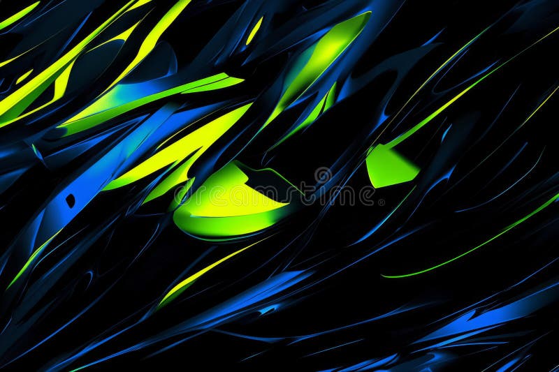 A High-impact Abstract Background with Intense Black, Electric Blue ...