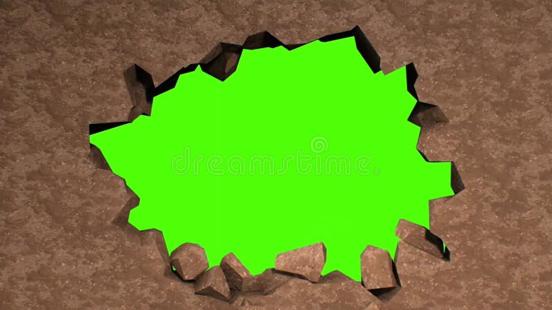 3d Animation of Explosion Breaking Wall Animated Collapsing To Reveal ...