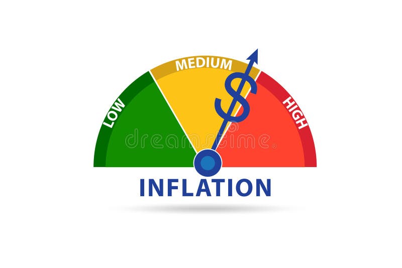 High Inflation Concept with Meter Stock Illustration - Illustration of ...
