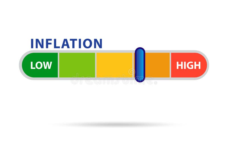 High Inflation Concept with Meter Stock Illustration - Illustration of ...
