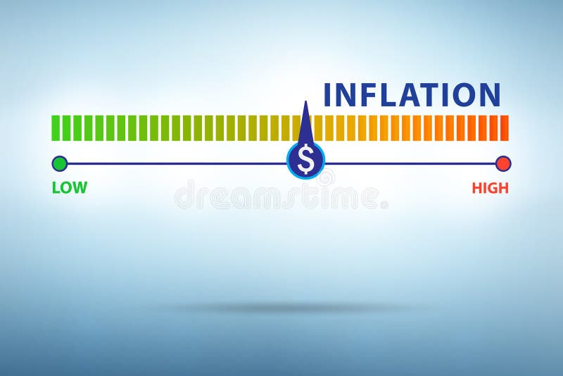High Inflation Concept with Meter Stock Illustration - Illustration of ...