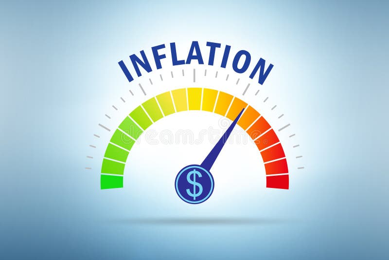 High Inflation Concept with Meter Stock Image - Image of food, cost ...