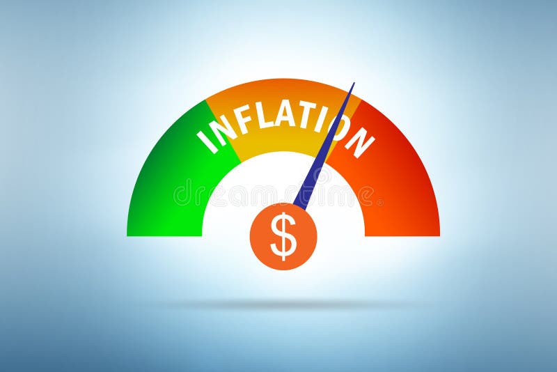 High Inflation Concept with Meter Stock Illustration - Illustration of ...