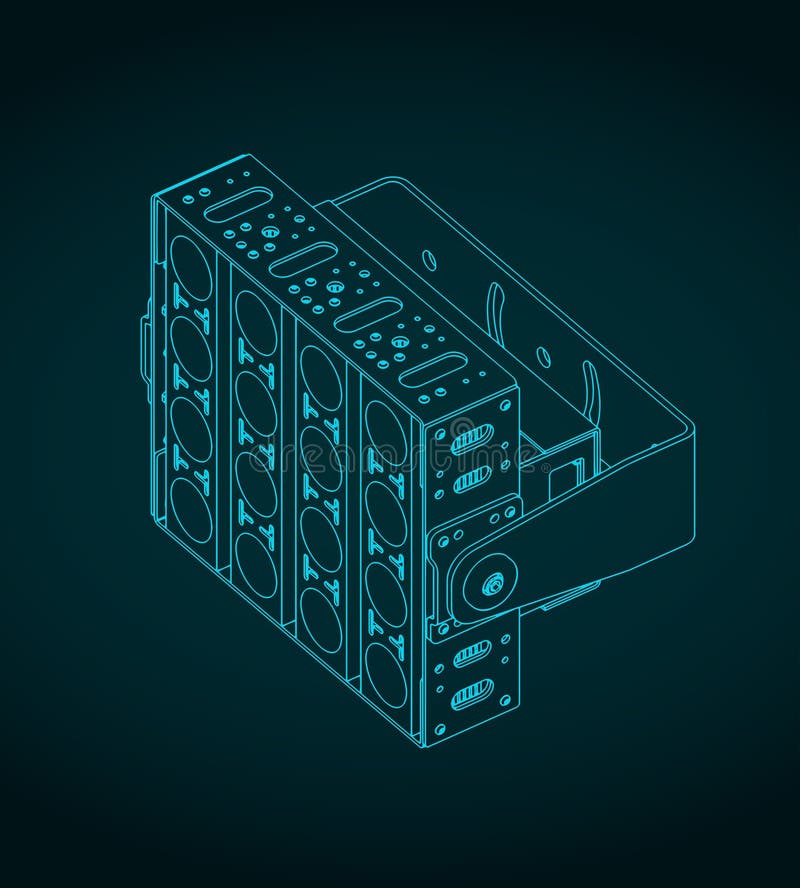 High Intensity LED Light for Outdoor Rated Isometric Blueprint Stock ...