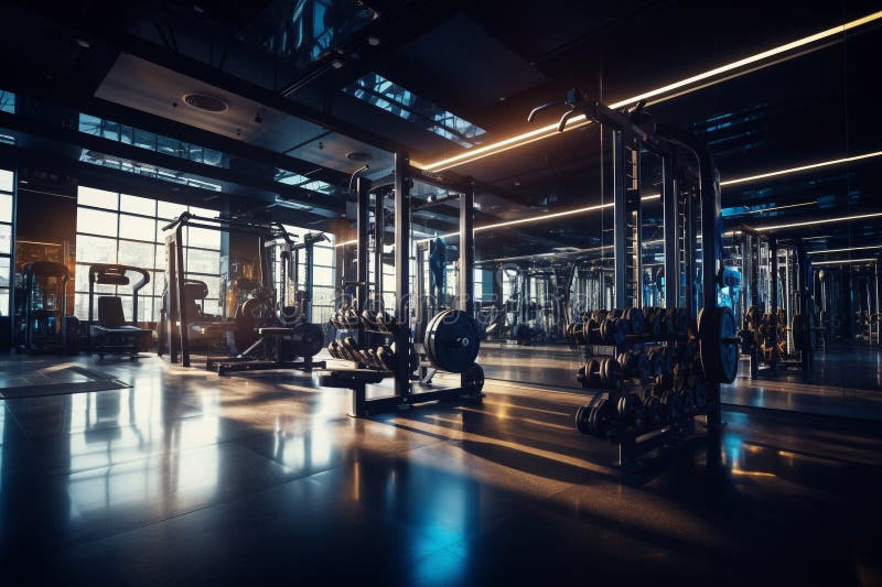 High-Intensity Teamwork - a Modern Gym Workout Session Stock ...