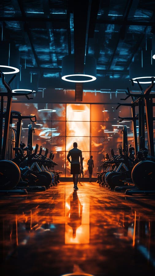 High-Intensity Teamwork - a Modern Gym Workout Session Stock ...