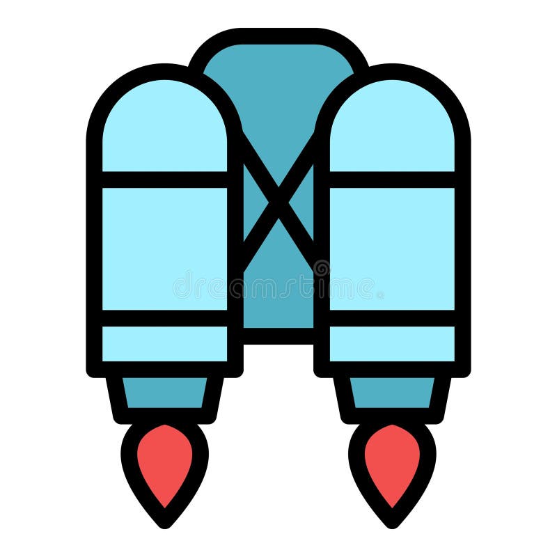 High Jetpack Icon Vector Flat Stock Vector - Illustration of rocket ...