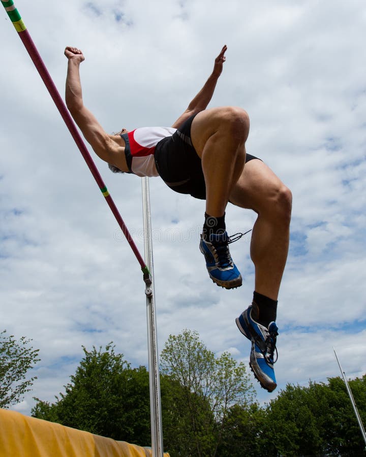 High jump stock image. Image of blue, challenge, active - 24846587