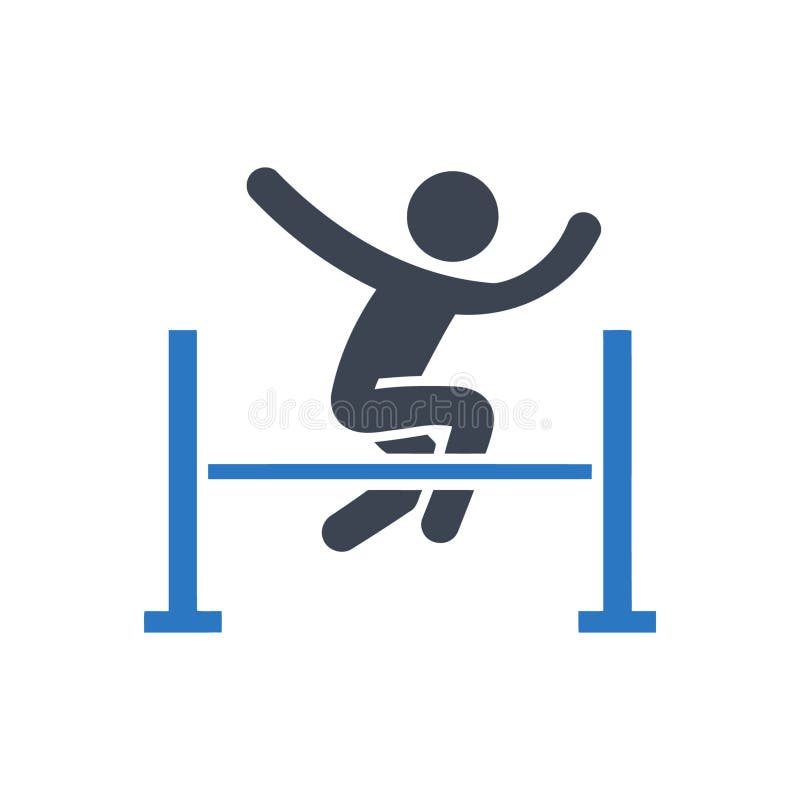High Jump Action Icon stock vector. Illustration of jump - 374474904