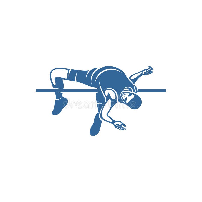 High Jump Design Vector Illustration, Athletic High Jump Logo Template ...