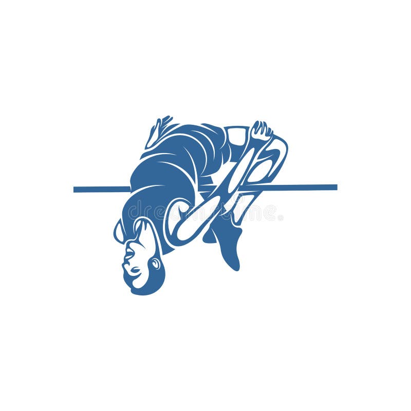 High Jump Design Vector Illustration, Athletic High Jump Logo Template ...