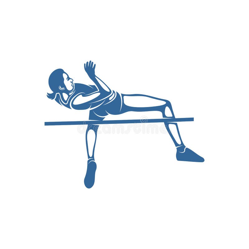 High Jump Design Vector Illustration, Athletic High Jump Logo Template ...