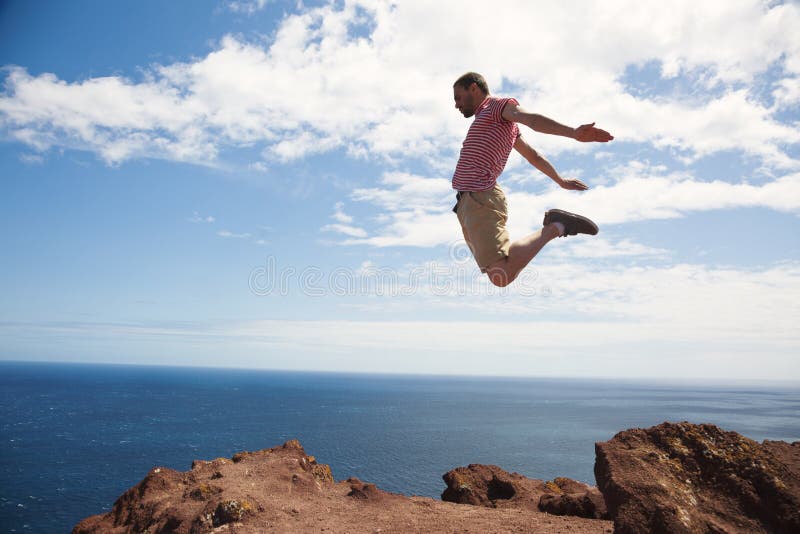 High jump stock image. Image of young, scenery, cloudy - 73592831