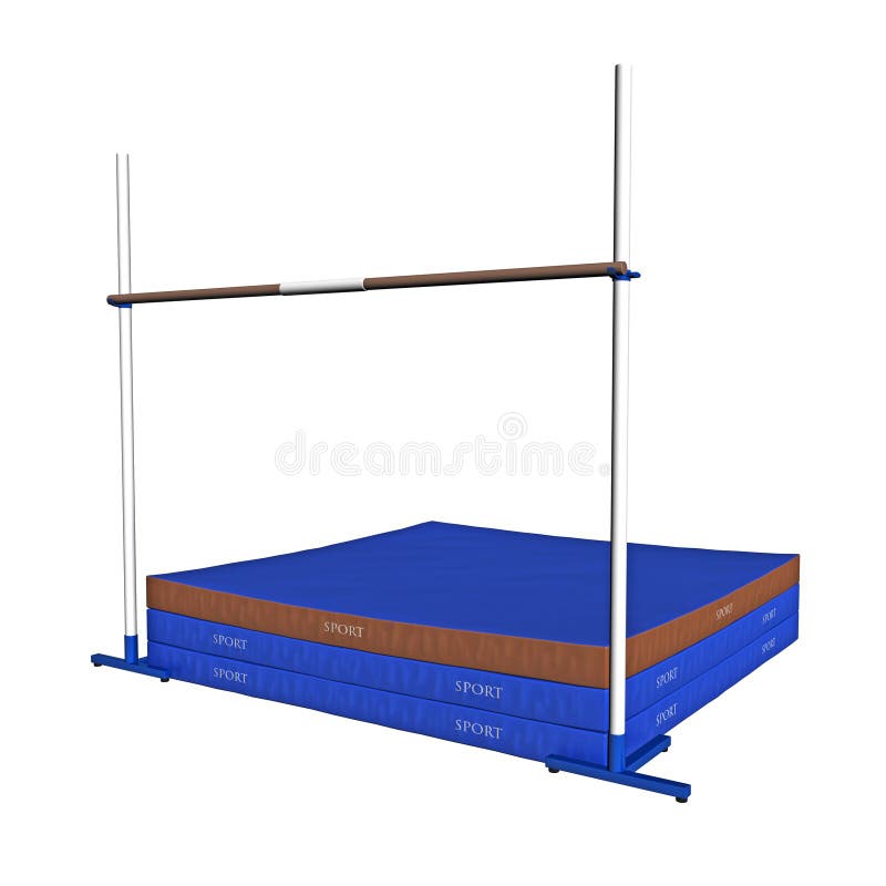 High Jump - Low Side View stock illustration. Illustration of olympics ...