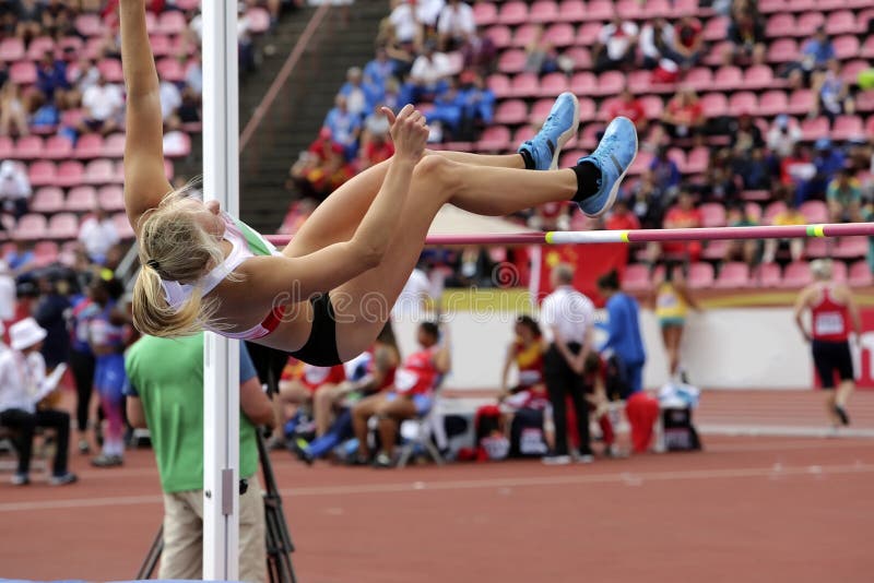 On the high jump editorial image. Image of july, action - 135783855