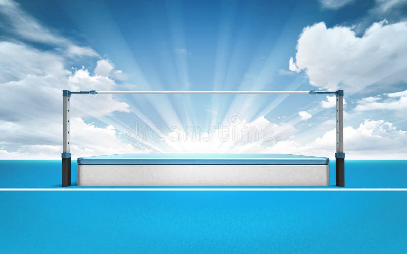 High jump post outside stock illustration. Illustration of field - 58964137