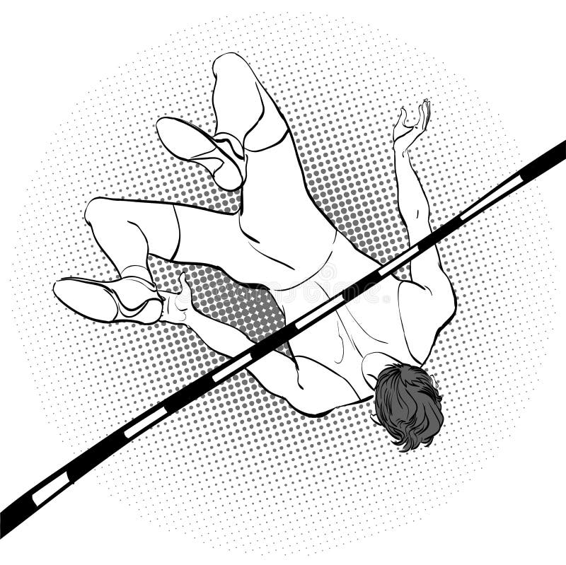 High Jump. High Result. Jumping in High Stock Vector - Illustration of ...