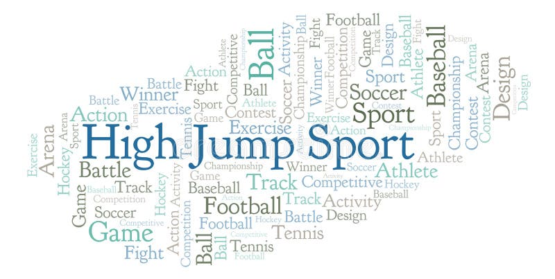 High Jump Sport word cloud stock illustration. Illustration of high ...