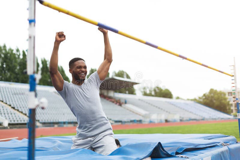High Jump in Track and Field. Stock Image - Image of outdoor, afro ...