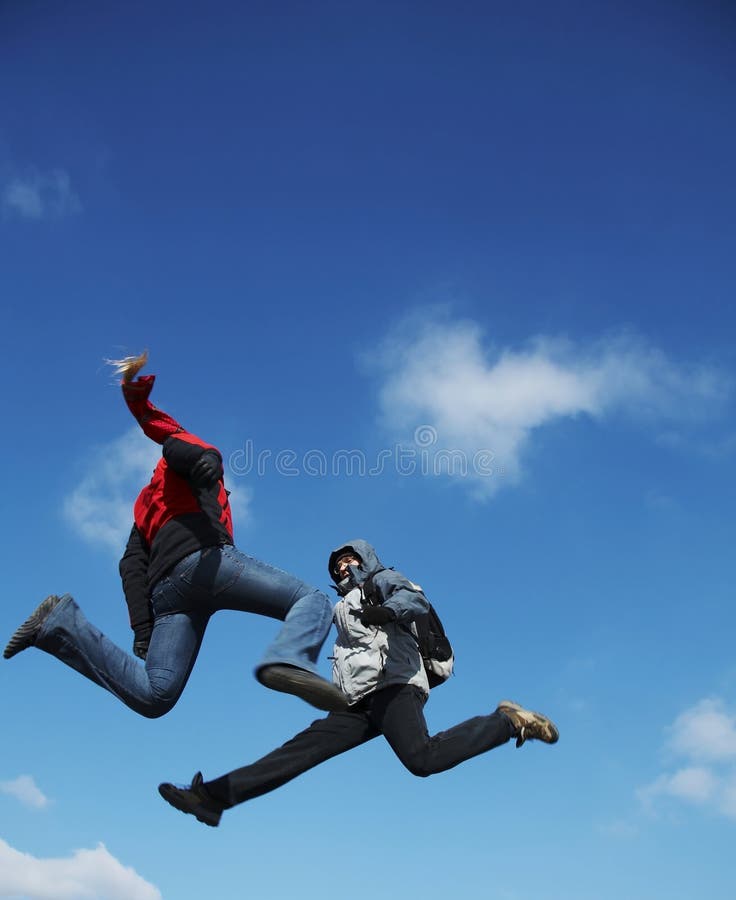 High jump stock photo. Image of couple, positive, light - 54174574