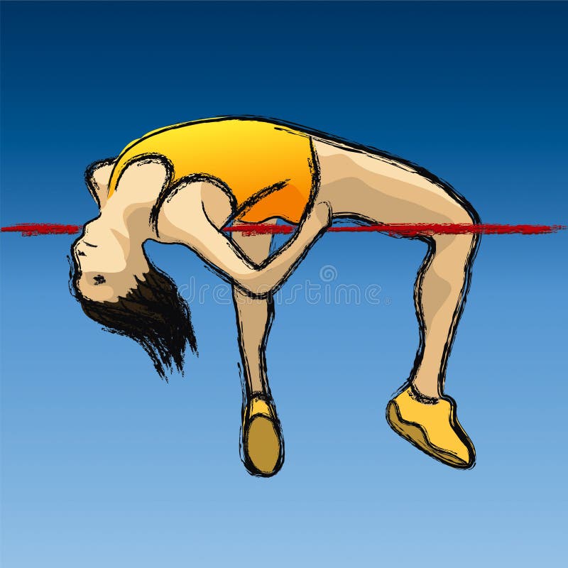 High jump (vector) stock vector. Illustration of world - 4761619