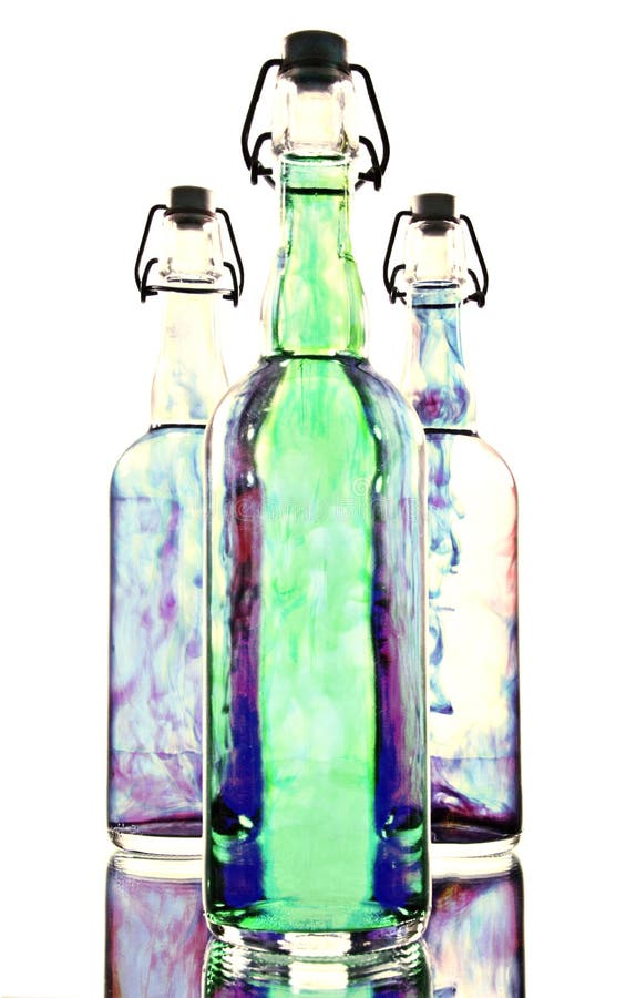 High Key Bottles and Color stock image. Image of drink - 254765185