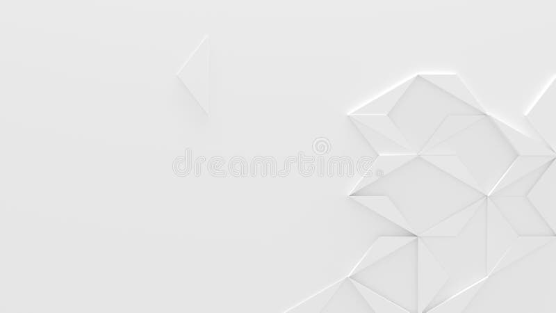 White Light High-Key Geometric Background with Copy Space (3D ...