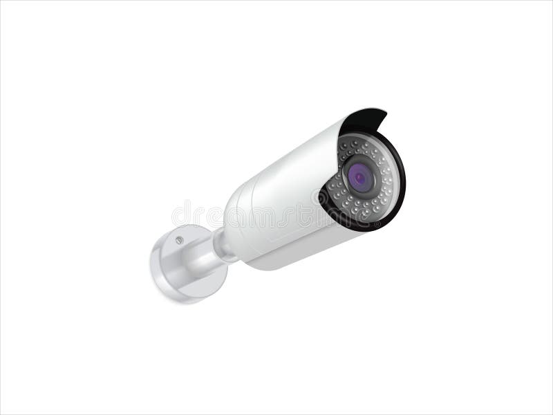 High-Key 3D Render of a Smart Security Camera Stock Vector ...