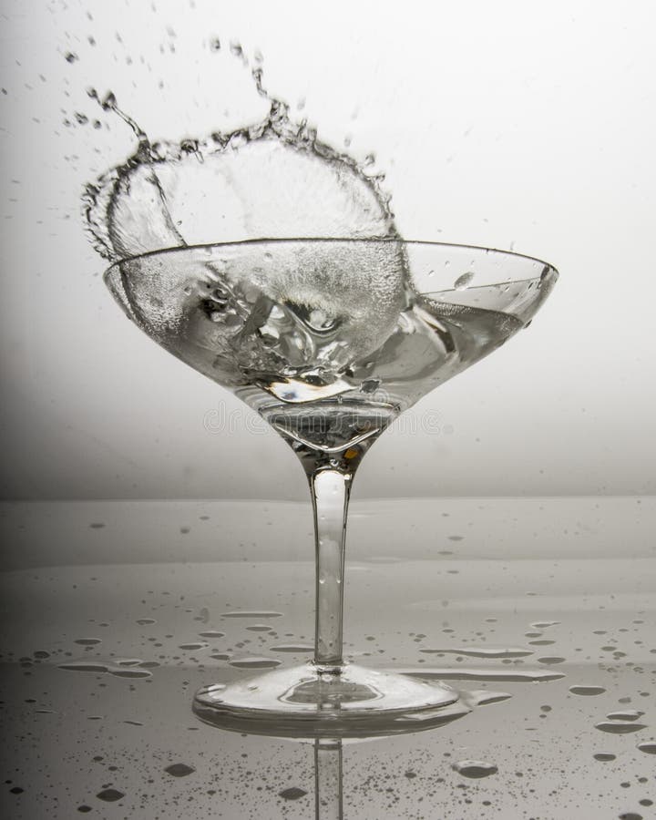 High Key Glass with Splash stock image. Image of clear - 38703371