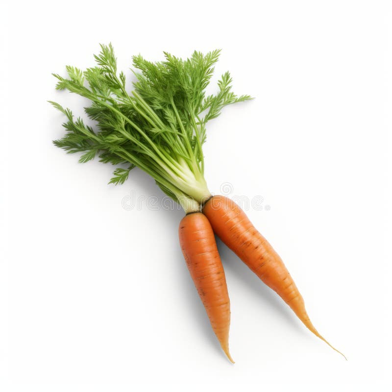 High-key Lighting: Carrot Isolated on White Background with Clipping ...