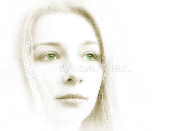 High Key Portrait of Beautiful Sensual Woman Stock Image - Image of ...