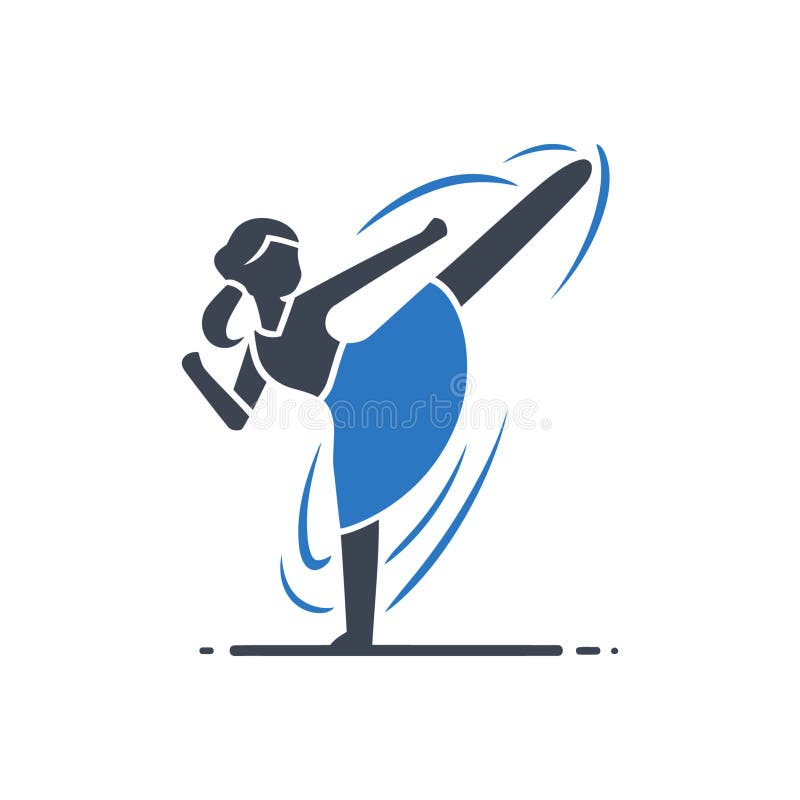 High Kick Martial Arts Icon Stock Vector - Illustration of karate, high ...
