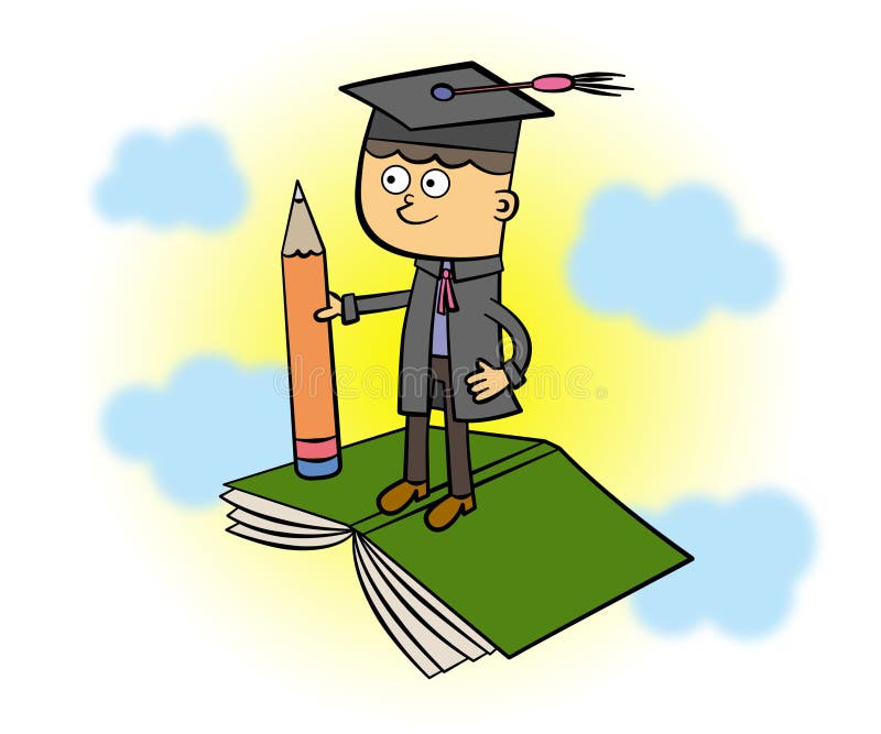 High with knowledge stock illustration. Illustration of design - 26492234
