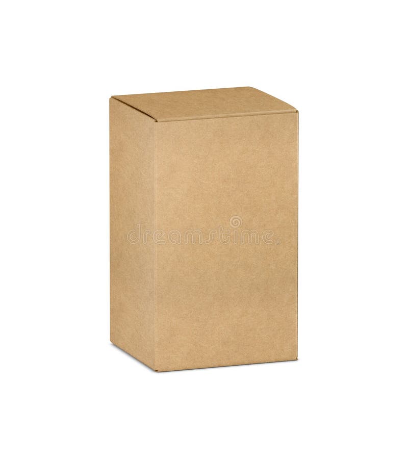Cardboard Box Mockup Isolated on a White Background Stock Illustration ...