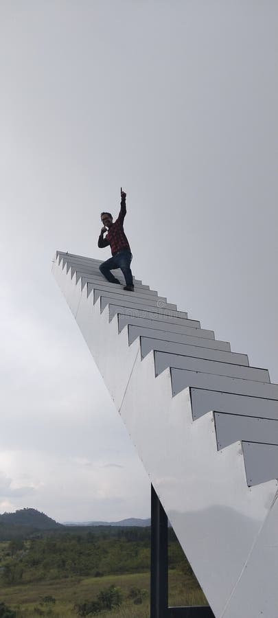 High Ladder Sky Wonderland Hill Editorial Stock Photo - Image of park ...