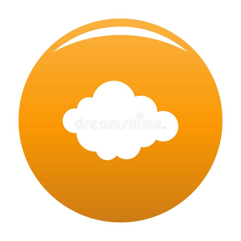 High Layered Cloud Icon Vector Orange Stock Vector - Illustration of ...