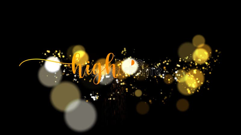 High Level Animation Text with Dust Sprinkle Particle Effect on Black ...