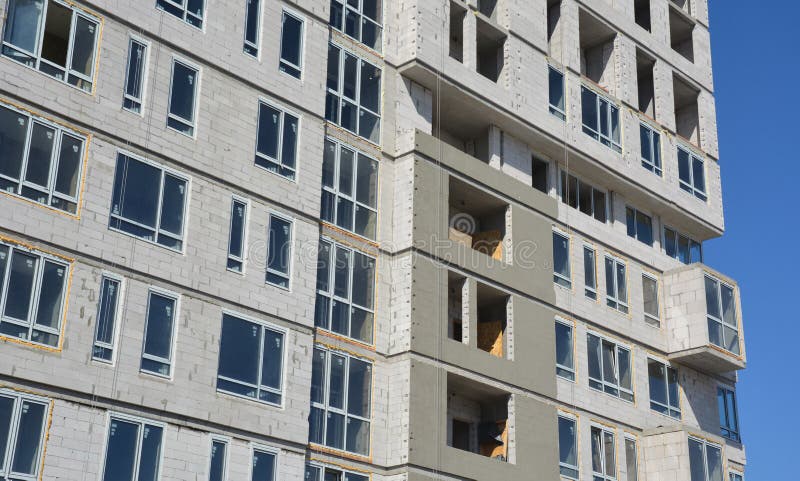 High-level Building Under Construction. Industrial Building ...