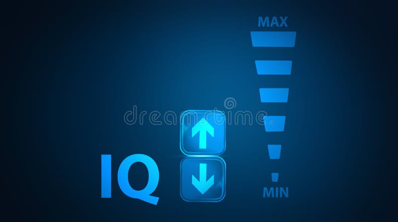 High Level of IQ Concept, 3D Rendering Stock Image - Image of indicate ...