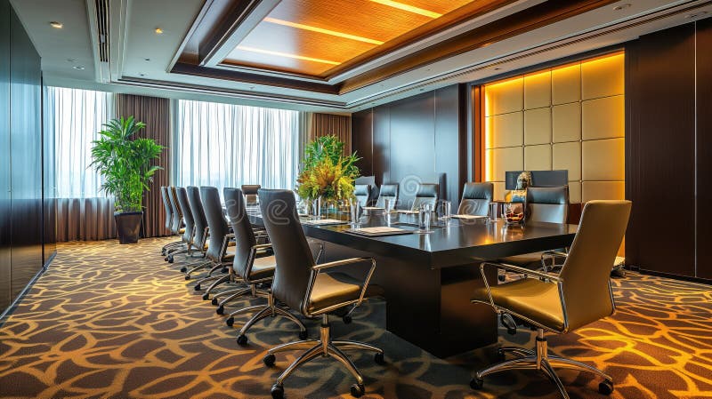 A high-level meeting room stock image. Image of architecture - 304398089