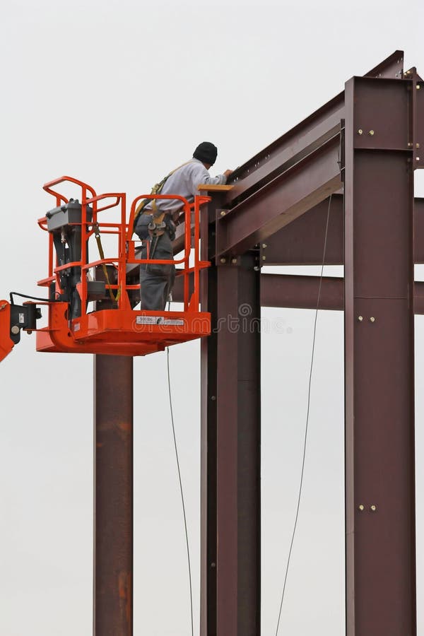 High Lift Worker stock photo. Image of skyline, site, hoist - 442778