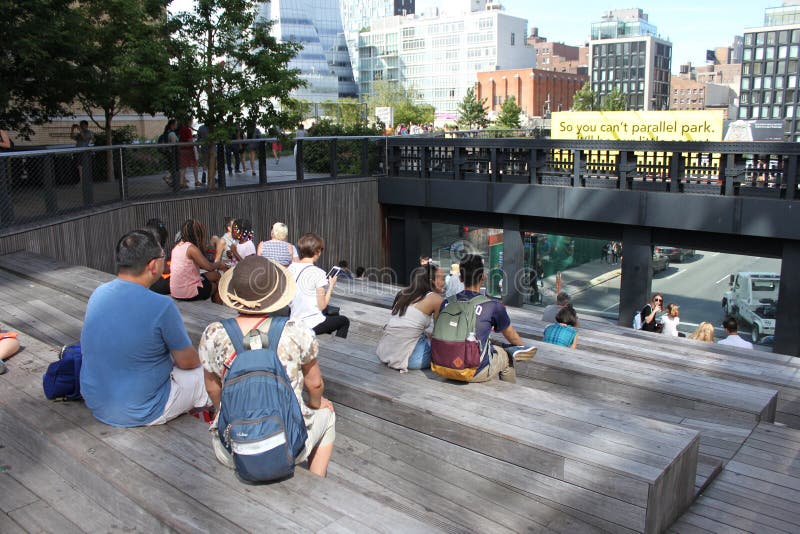 High Line - New York City editorial stock image. Image of conversion ...