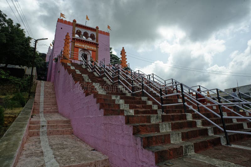 High and Lofty Staircase of Matsyodari Devi GoddessTemple at Ambad ...
