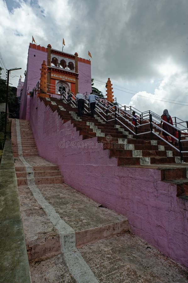 High and Lofty Staircase of Matsyodari Devi GoddessTemple at Ambad ...