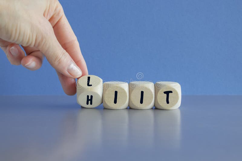 High or Low -intensity Interval Training Symbol. Businessman Turns a ...