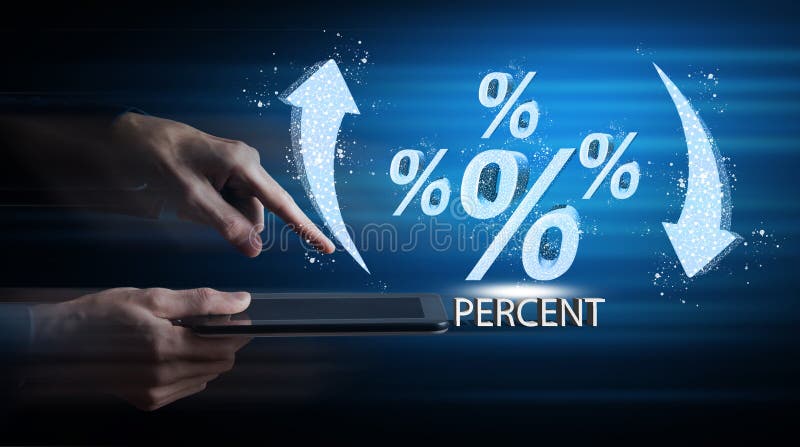 High and Low Interest Interest. Percentage Up Icon Stock Illustration ...