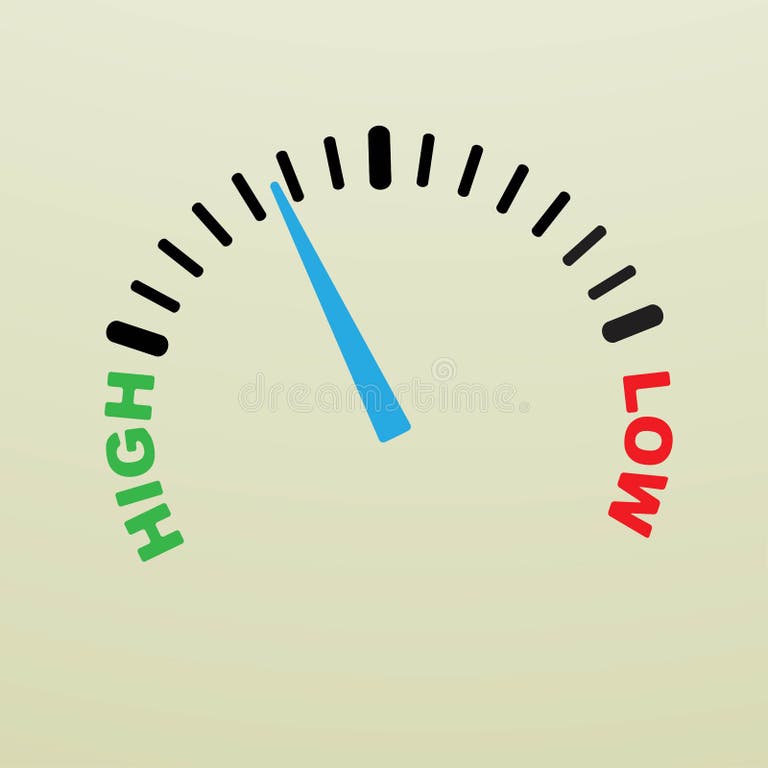 High and Low Level Indicator with Arrow Stock Vector - Illustration of ...