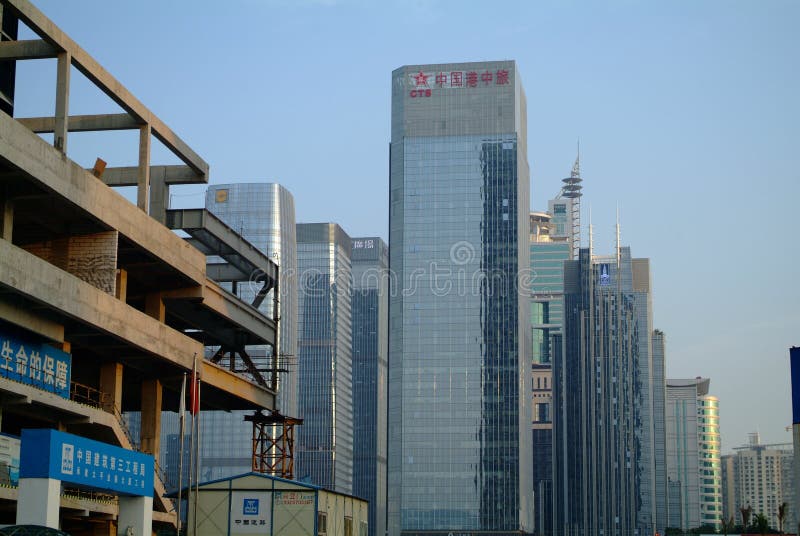 High Luxury Blue Building Skyscraper Editorial Photography - Image of ...